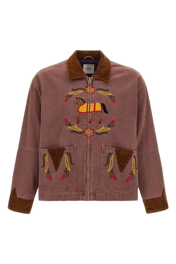 FOUND Embroidered Canvas Jacket