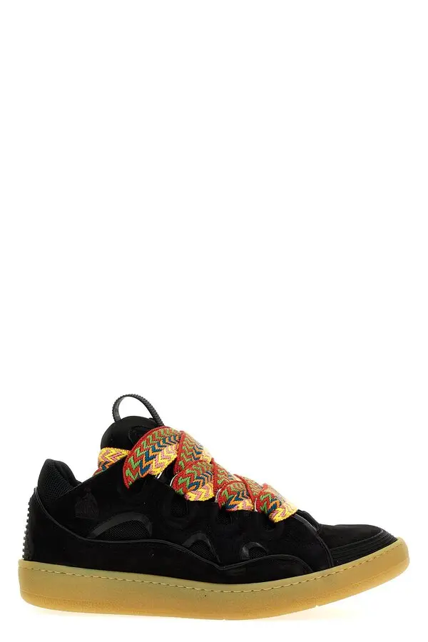 LANVIN Curb Sneaker With Oversized Woven Laces
