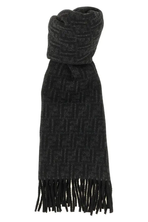 Fendi Ff Reversible Scarf - Black