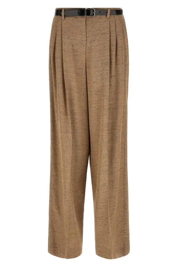 Dolce & Gabbana Tweed-effect Tailored Trousers - Beige