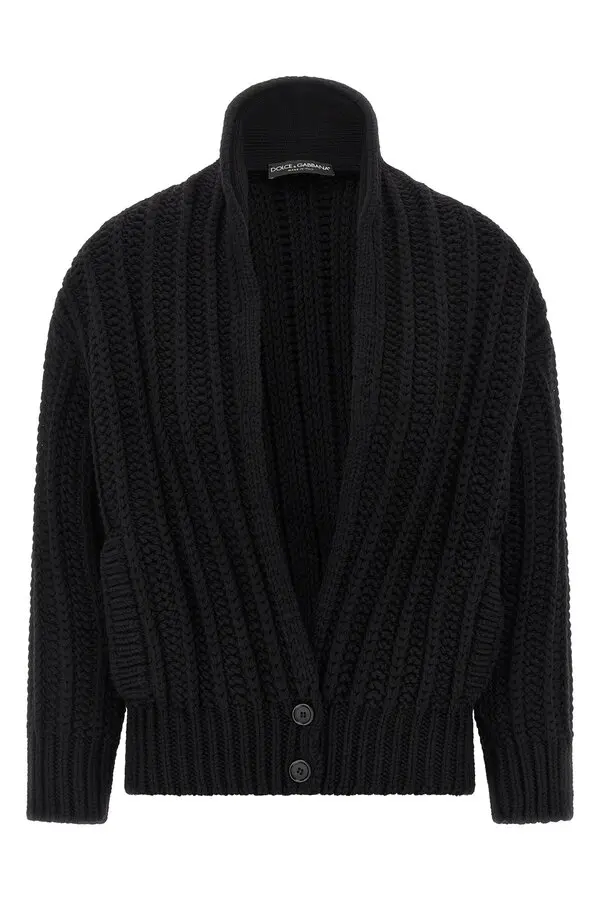 Dolce & Gabbana Cardigan 'coarse Wool - Black