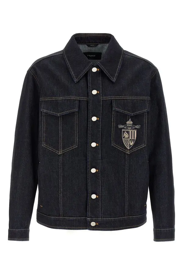 Fendi Jacket Crest Patch - Blue