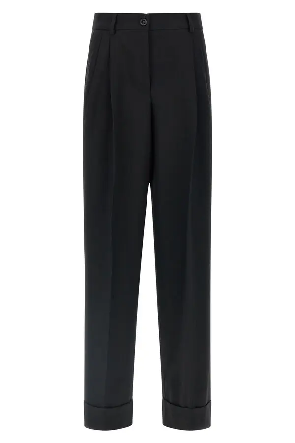 Dolce & Gabbana Virgin Wool Trousers - Black