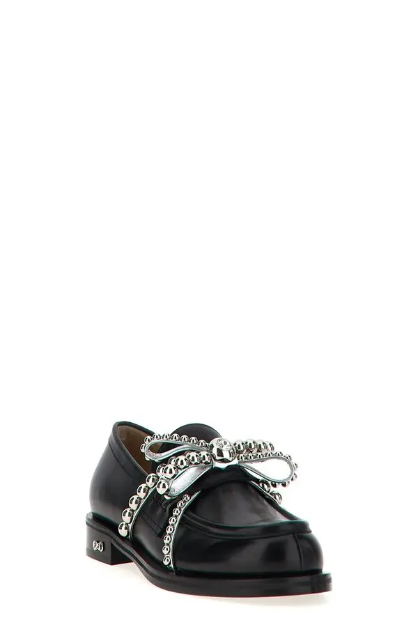 Mach & Mach Crystal Studs' Loafers