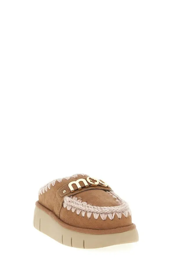 Mou Clog With Gold-tone Logo Emblem