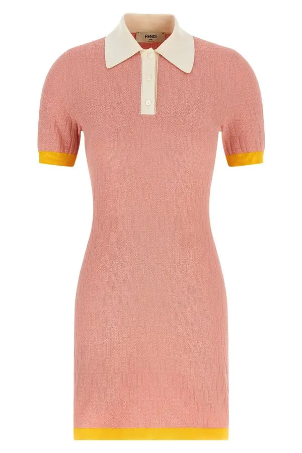 Fendi Mini Dress With Polo Collar