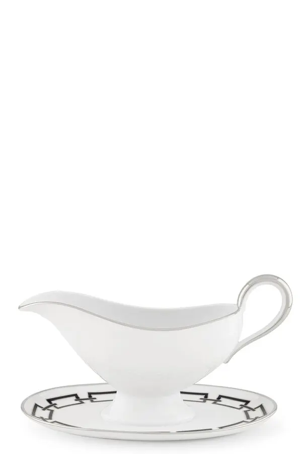 GINORI 1735 Gravy Boat 'impero Catene Nero