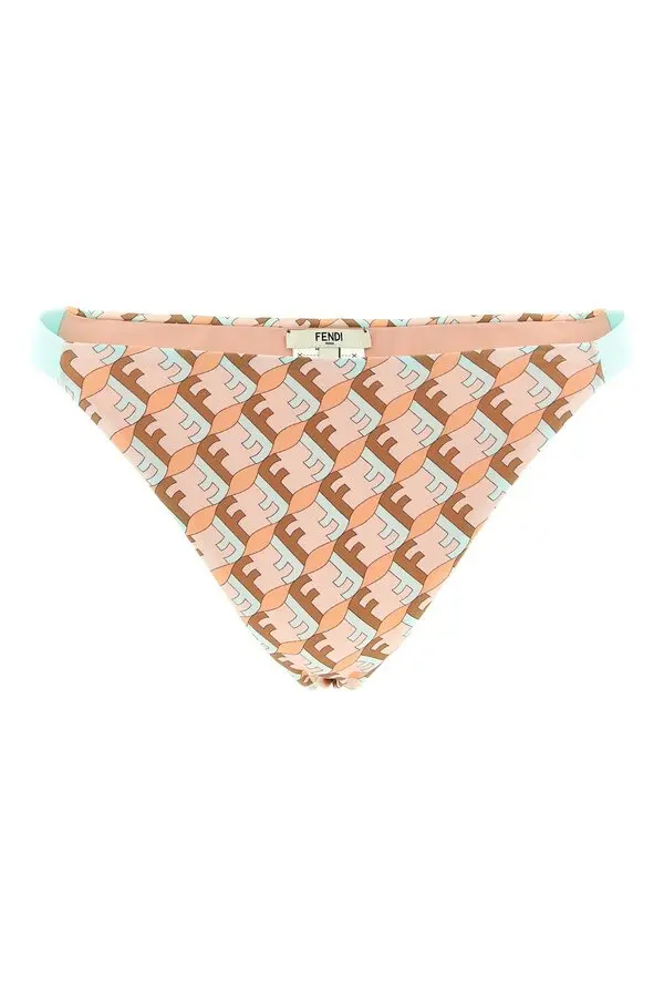 Fendi Tanga Bikini Bottoms Ff Waves Motif