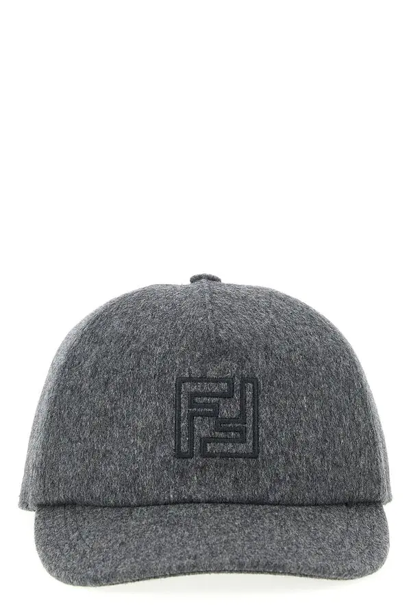 Fendi Hat 'baseball Ff - Gray