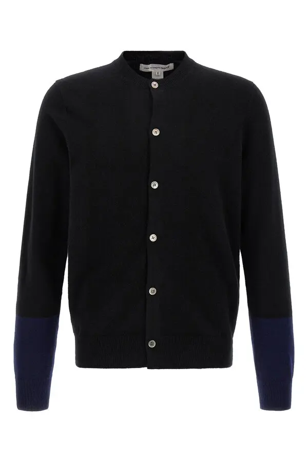Comme Des Garçons Color-block Wool Cardigan