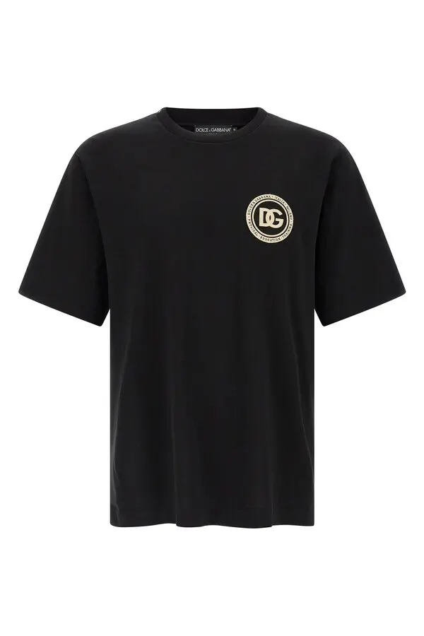 Dolce & Gabbana T-shirt With Embroidered Dg Patch