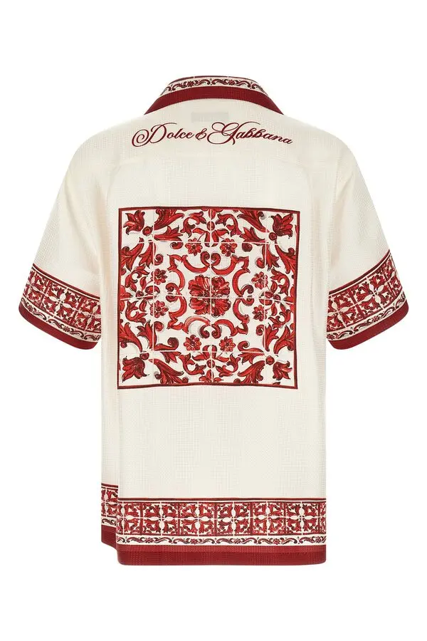 Dolce & Gabbana Maiolica-print Silk Twill Shirt