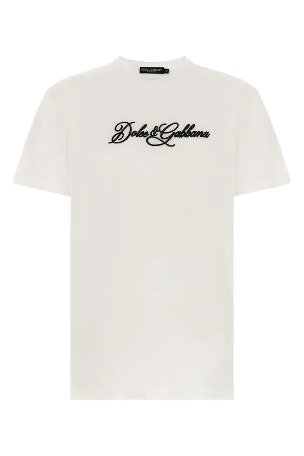 Dolce & Gabbana T-shirt With Embossed Embroidery - White