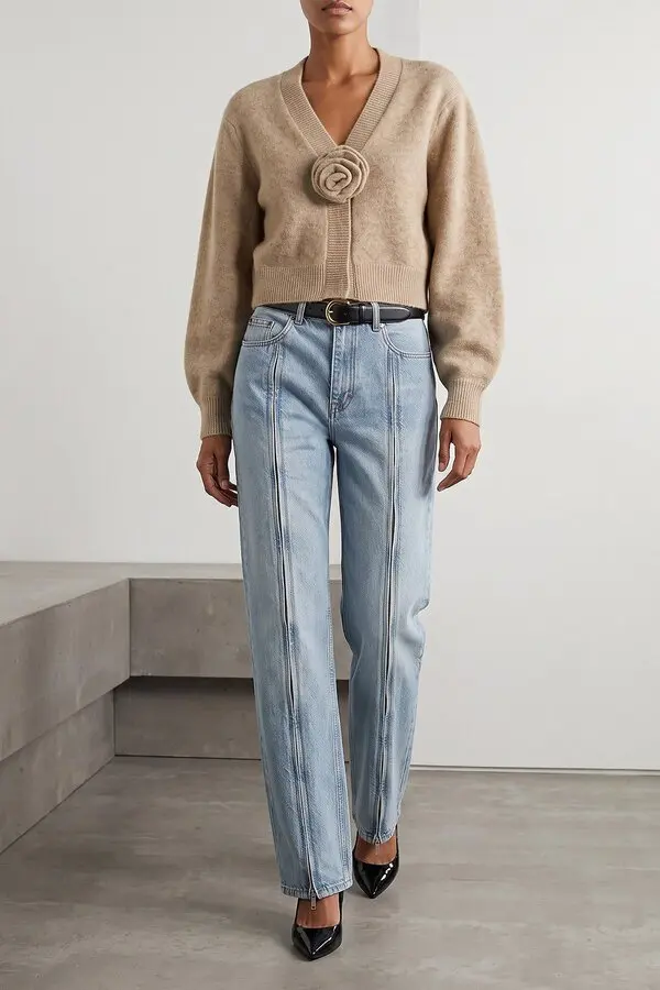 ROTATE BY BIRGER CHRISTENSEN Front-zip Jeans