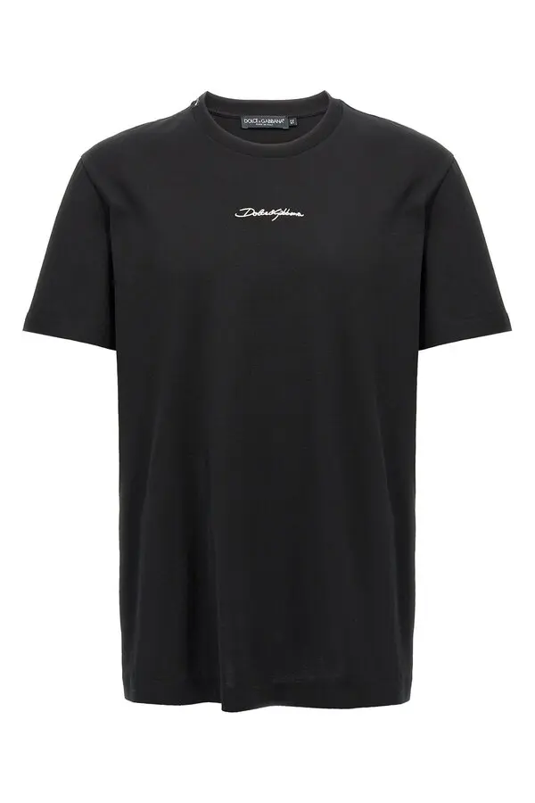 Dolce & Gabbana Embroidered Logo T-shirt - Black