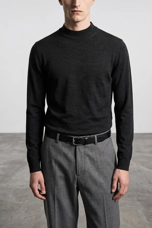 LARMERI STUDIO Wool Crew-neck Sweater