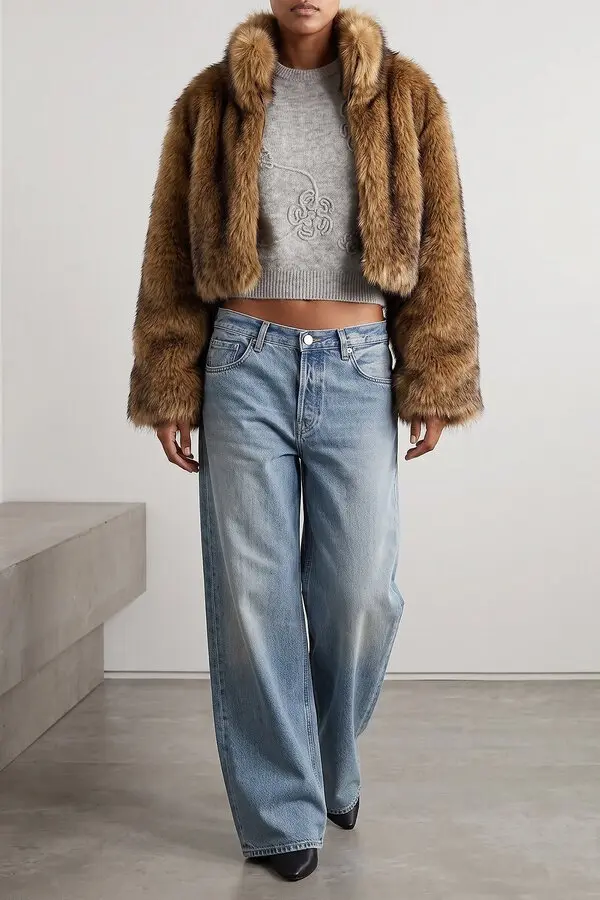 ROTATE BY BIRGER CHRISTENSEN Sweater With 3d Floral Appliqués
