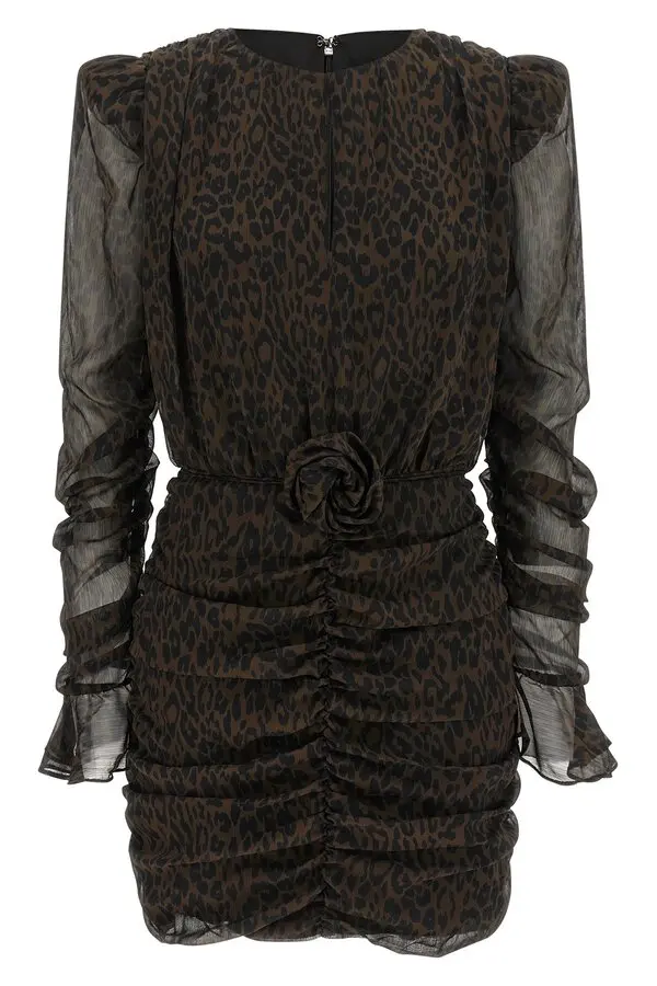 ROTATE BY BIRGER CHRISTENSEN Animalier Mini Dress