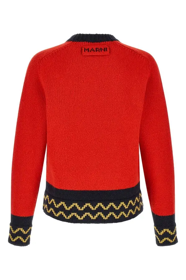 Marni Geometric Intarsia Knit Sweater