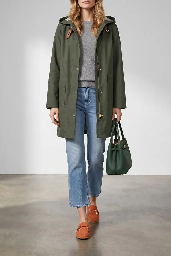 Herno Raincoat With Leather Strap
