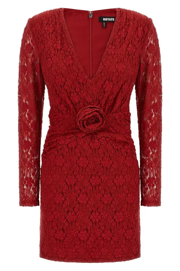 ROTATE BY BIRGER CHRISTENSEN Lace Mini Dress - Red