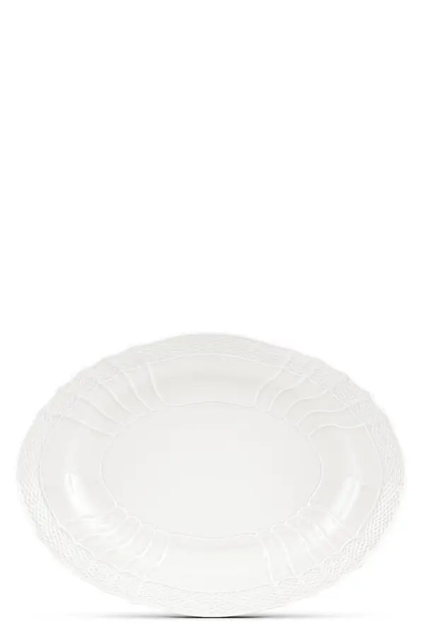 GINORI 1735 Oval Tray With Relief Motif
