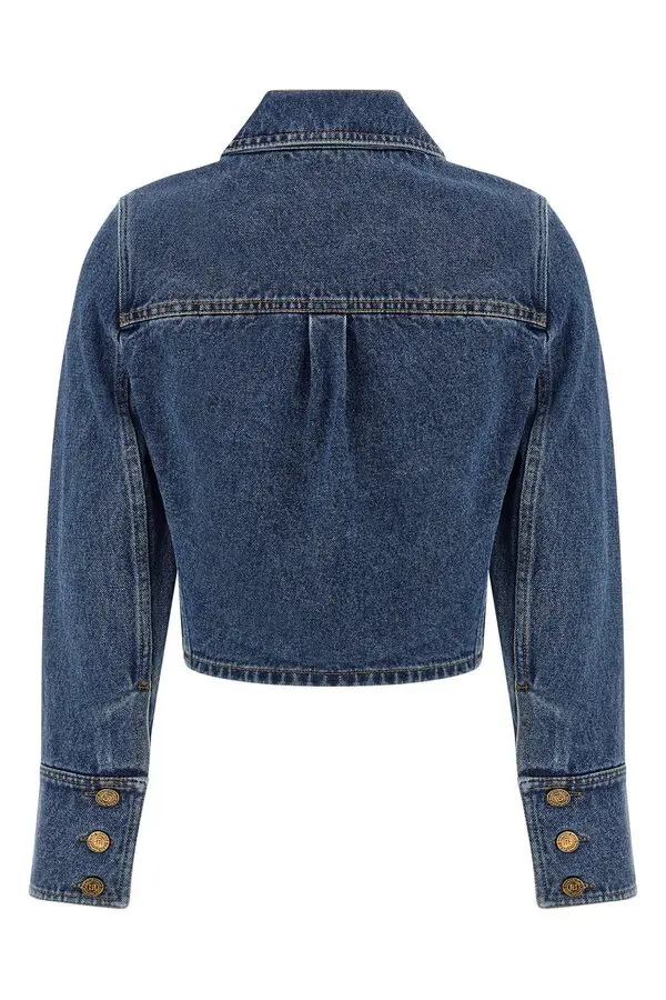 Balmain Cropped Denim' Jacket