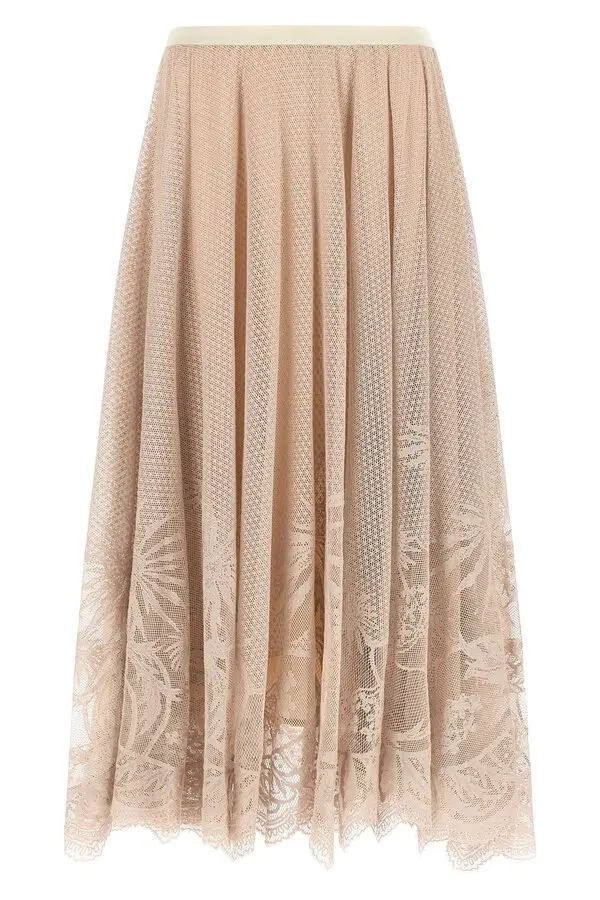 Fabiana Filippi Jacquard Lace Skirt - Pink