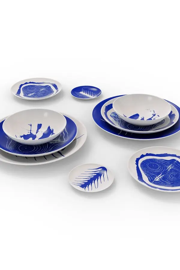 CASSINA Porcelain Bowl Set Neige Motif
