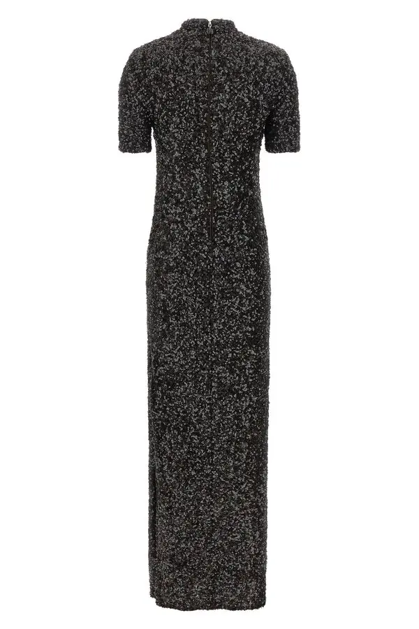 ROTATE BY BIRGER CHRISTENSEN Sequins Maxi Slit Dress