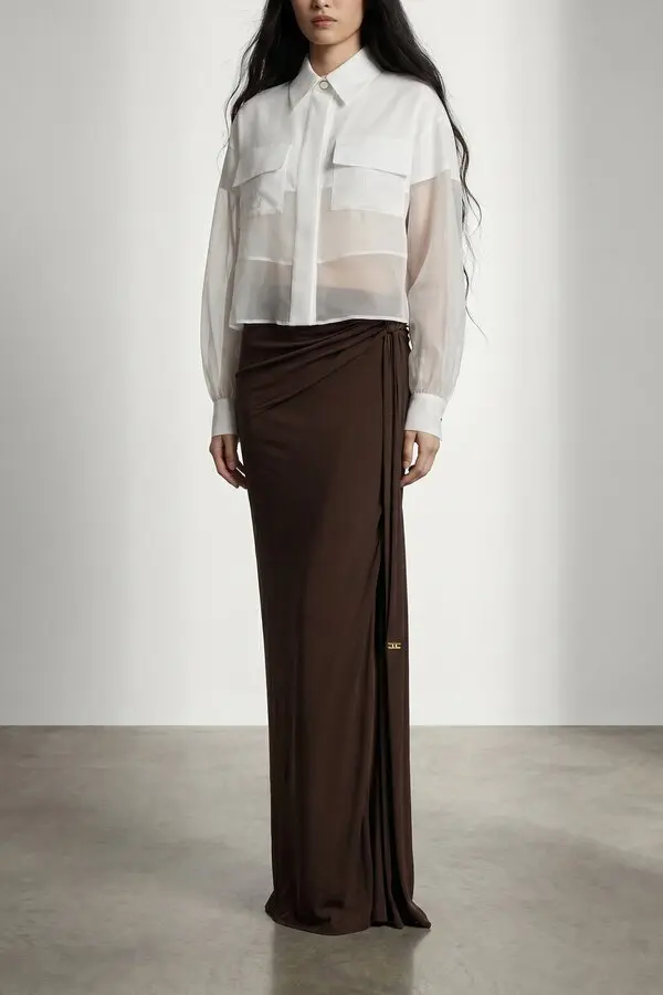 Elisabetta Franchi Lustrous Viscose Skirt