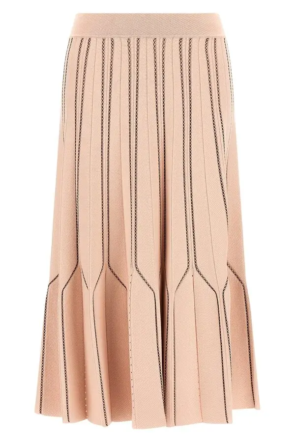 Elisabetta Franchi Origami Knit Skirt - Pink