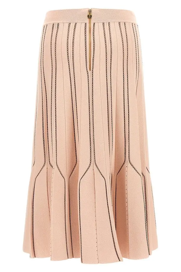 Elisabetta Franchi Origami Knit Skirt - Pink