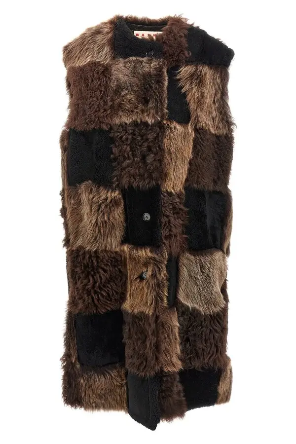 Marni Long Shearling' Waistcoat