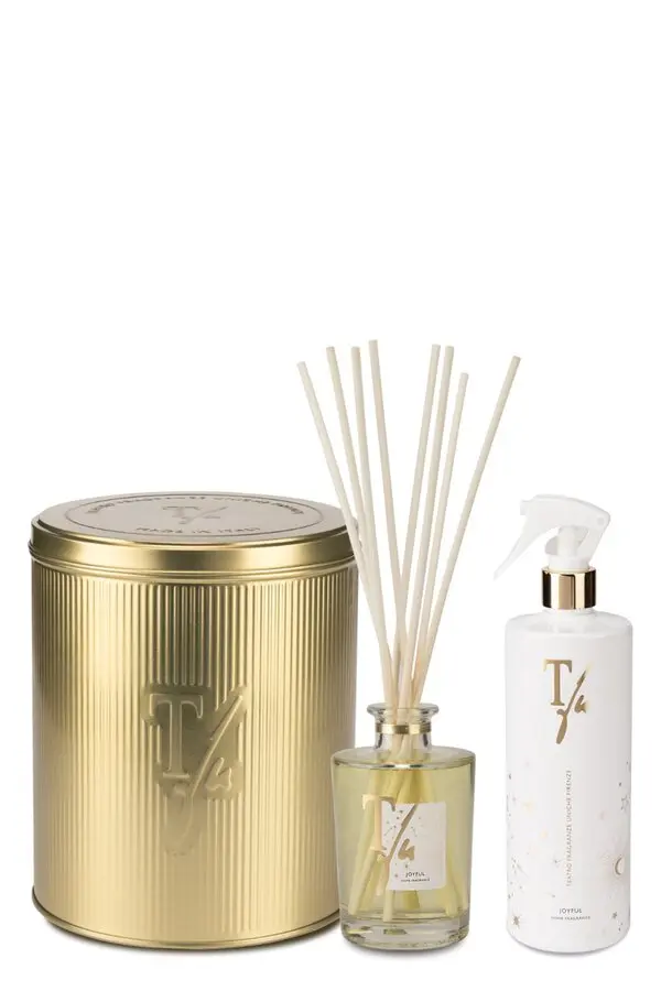 TEATRO FRAGRANZE UNICHE Box Gold Tin Joyful' Fragrance Set