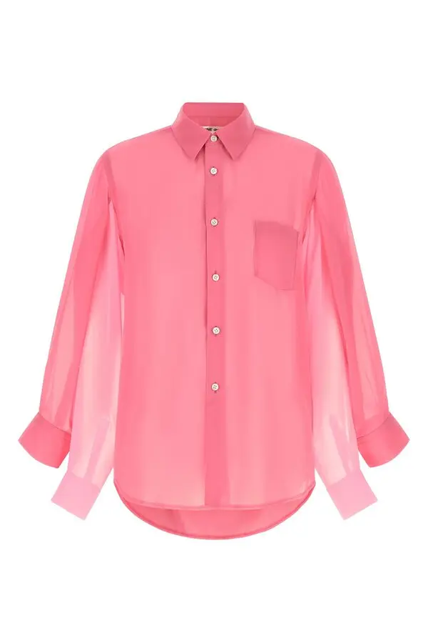 Comme Des Garçons Conceptual Double-sleeve Blouse - Pink