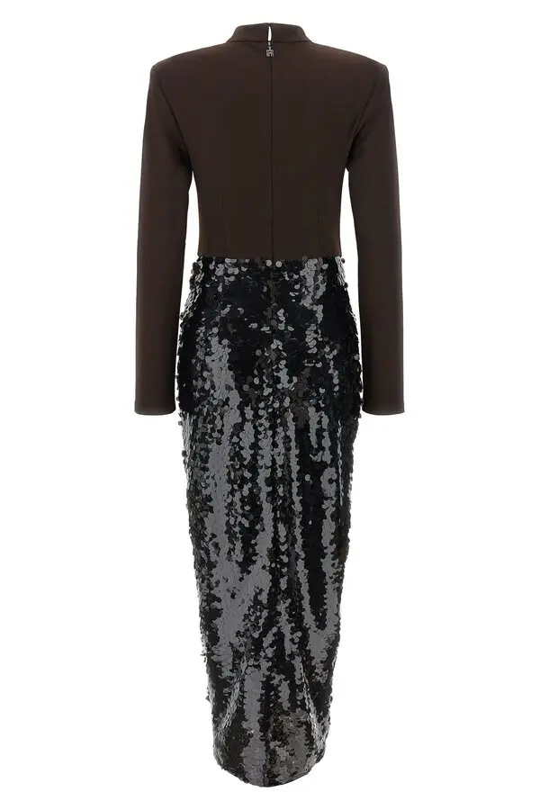 ROTATE BY BIRGER CHRISTENSEN Knotted Midi Dress