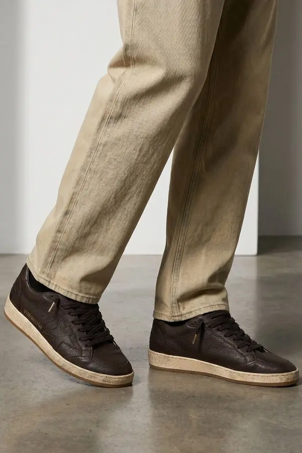 GOLDEN GOOSE Ball Star Sneaker In Tumbled Leather