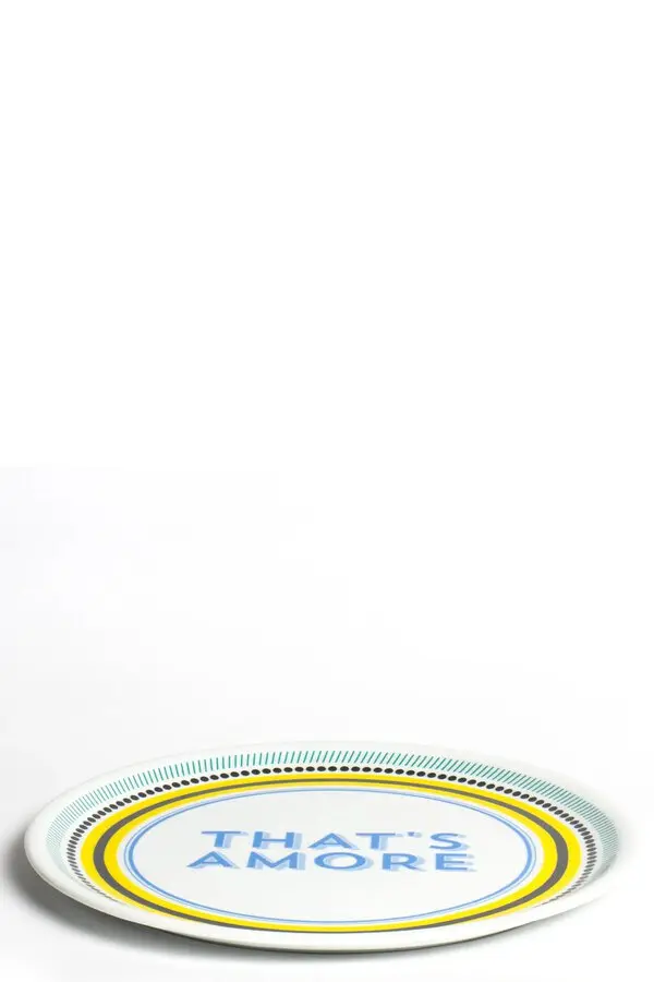BITOSSI Decorated Porcelain Pizza Plate