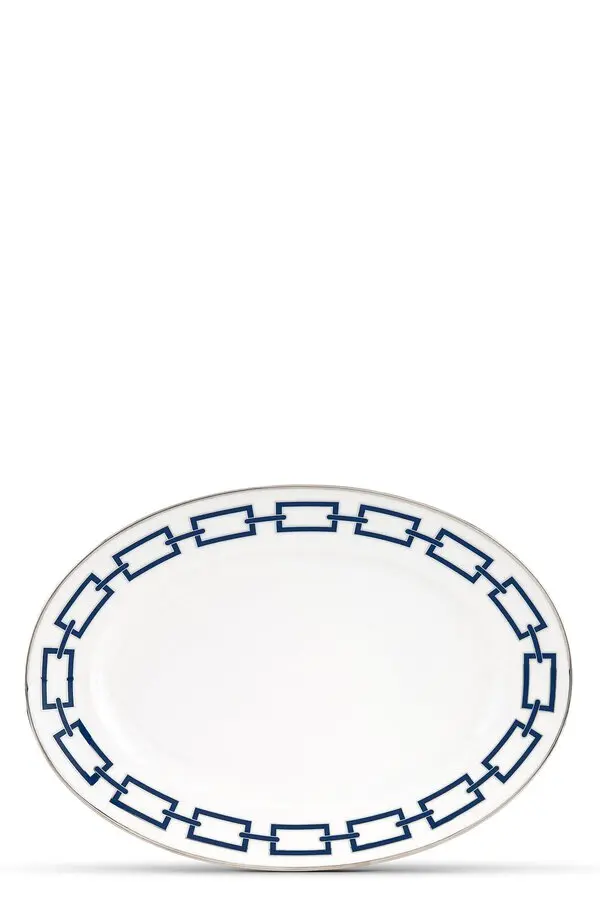 GINORI 1735 Oval Tray Platinum Detail