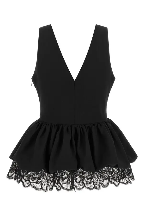 ROTATE BY BIRGER CHRISTENSEN V-neck Peplum Top