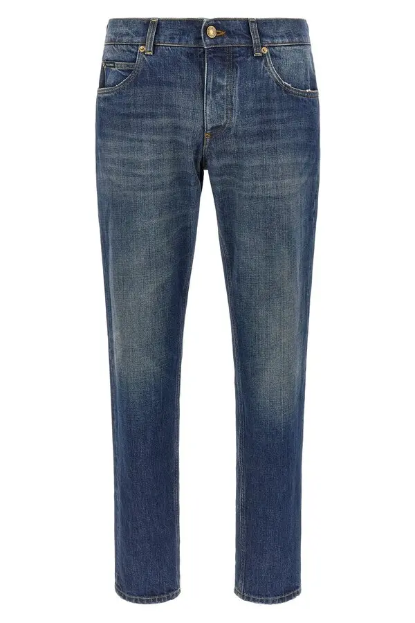 Dolce & Gabbana Jeans With Metal Logo Plaque