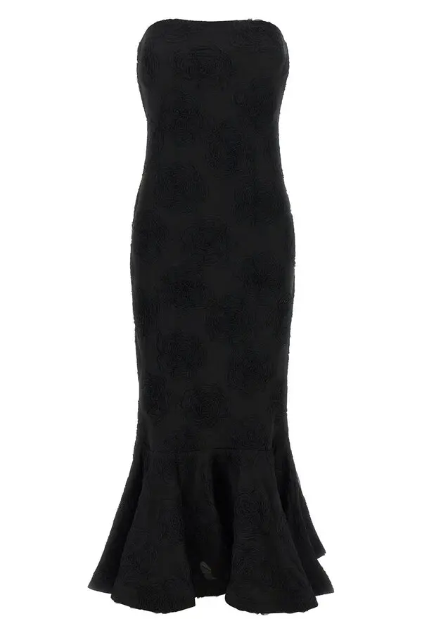 ROTATE BY BIRGER CHRISTENSEN The 'flower Mesh Flounce' Dress