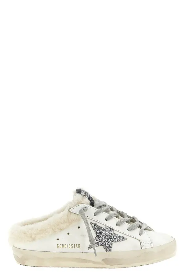 GOLDEN GOOSE Super-star Sabot Mules - White