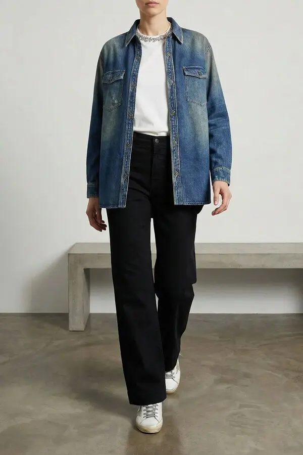 GOLDEN GOOSE Crystal-embellished T-shirt