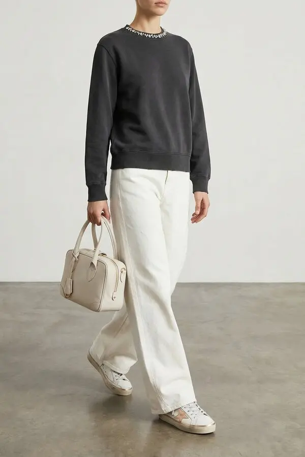 GOLDEN GOOSE Sweatshirt With Crystal Embellishments