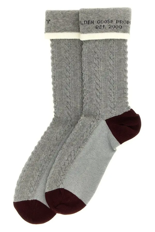 GOLDEN GOOSE Socks Cable Knit Construction