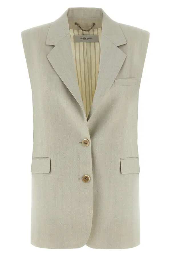 GOLDEN GOOSE Journey Nicole' Vest - Beige
