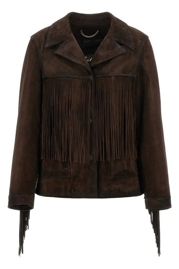 GOLDEN GOOSE Journey' Suede Jacket - Brown