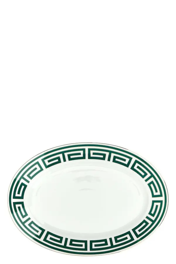 GINORI 1735 Oval Tray 'labirinto Smeraldo